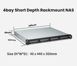 TerraMaster New 4bay Short Depth Rackmount NAS U4-423 Built for Home M ...