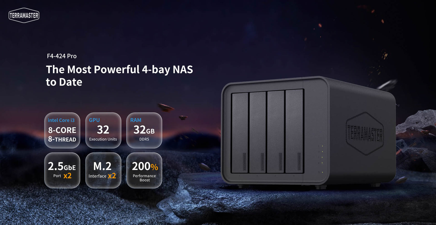TERRAMASTER F4-424 Pro 4-Bay NAS Peak Performance for Business ...